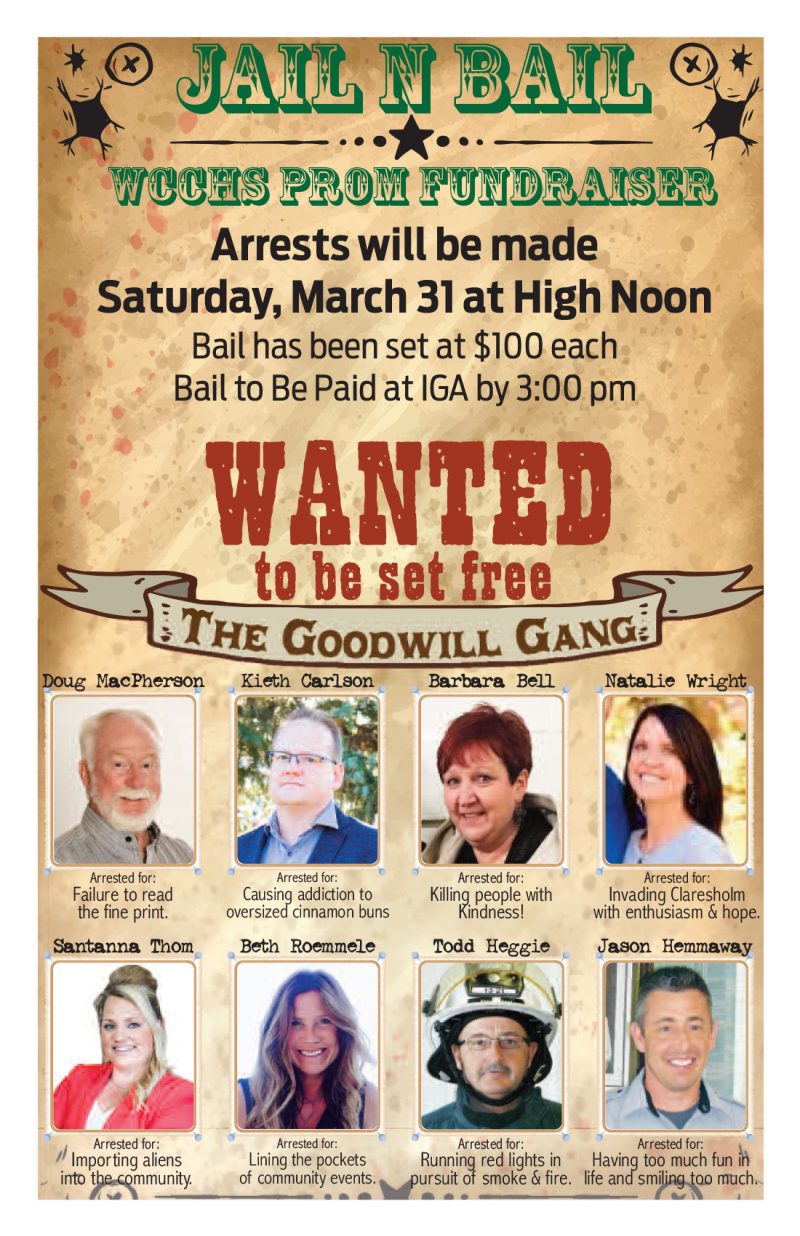 Jail and bail this weekend for junior prom – Claresholm Local Press