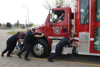 Fire department welcomes new engine with push-in ceremony | Claresholm ...